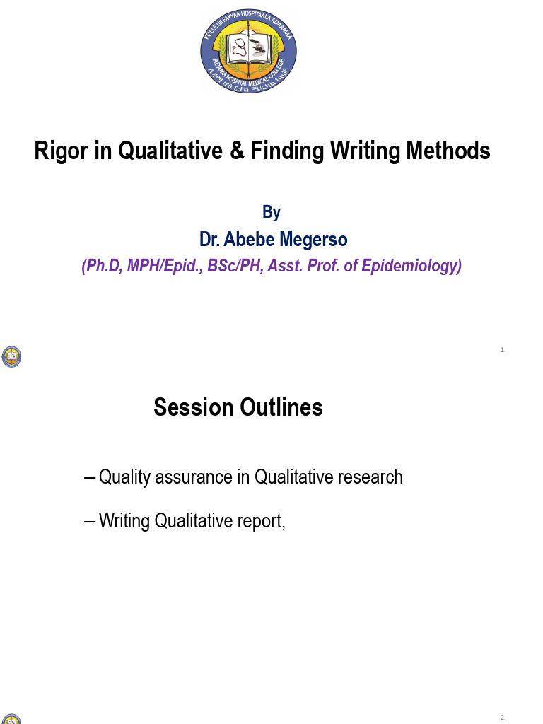 Enhancing Quality in Qualitative Research | PDF | Qualitative Research ...