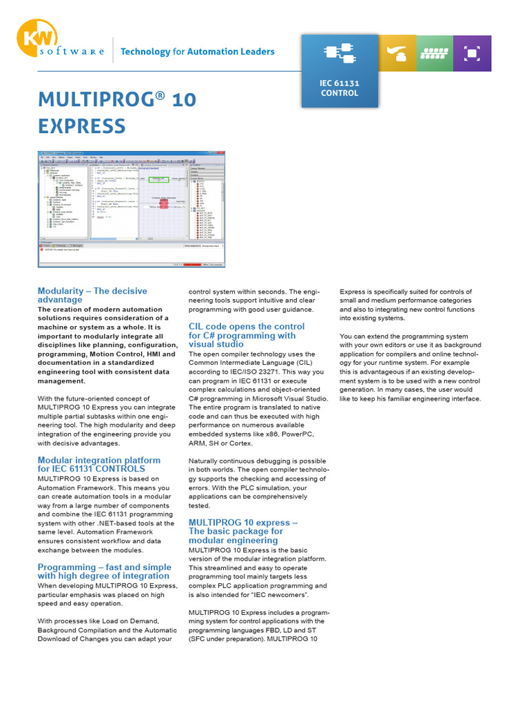 MULTIPROG 10 Express-En | PDF | C Sharp (Programming Language) | Software