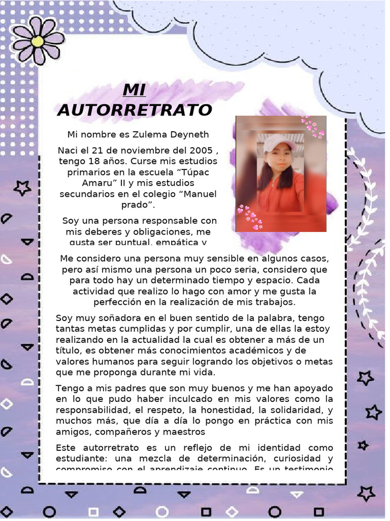 Autorretrato | PDF | Aprendizaje | Enseñando