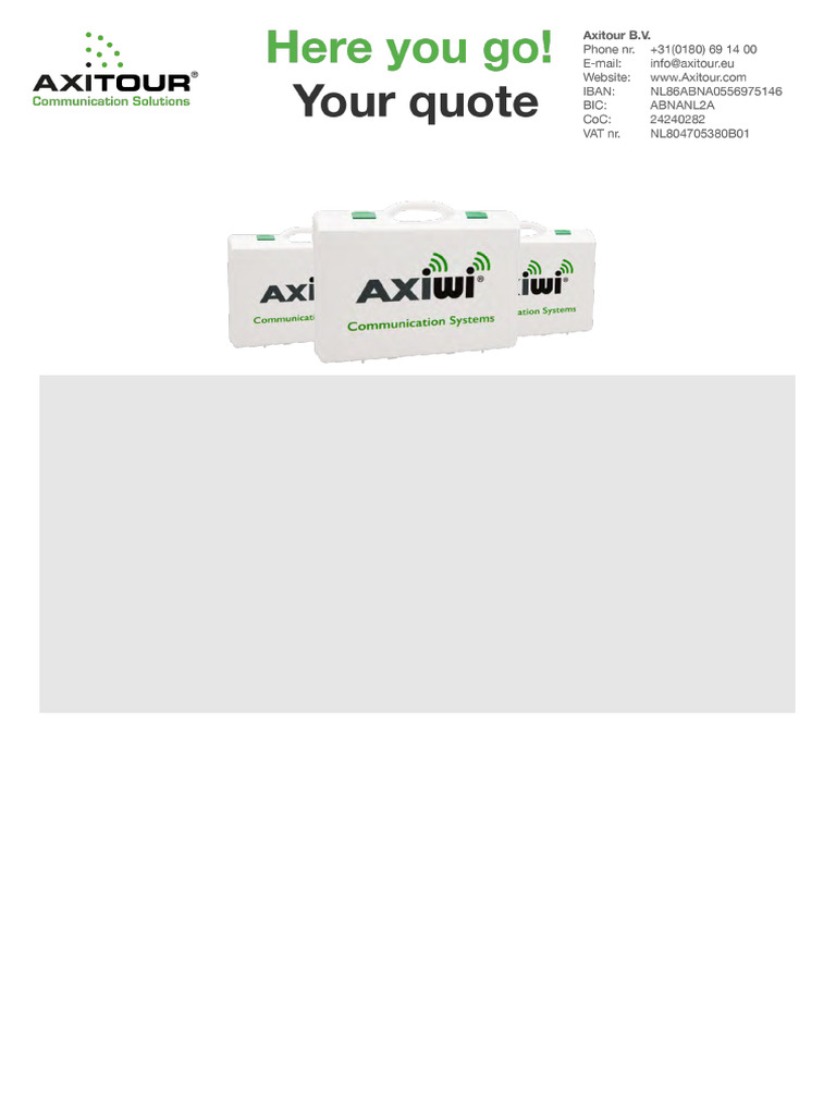 AXIWI Configurator Quotation 27-08-2024 2 | PDF | Finance & Money Management