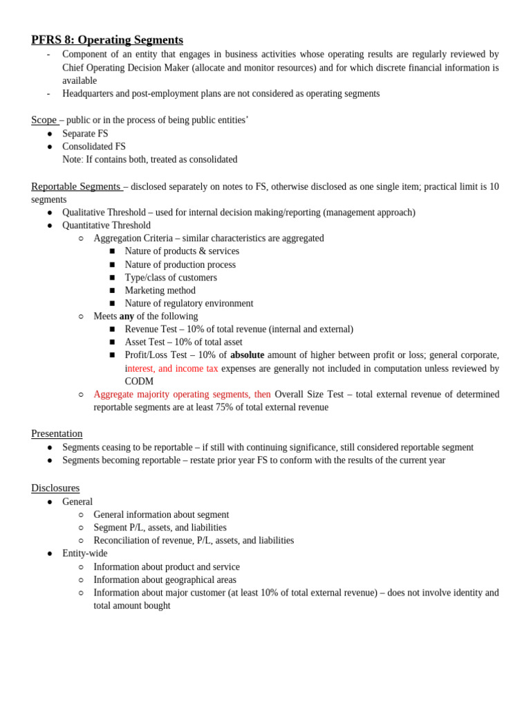 W.3 PFRS 8 - Operating Segments | PDF