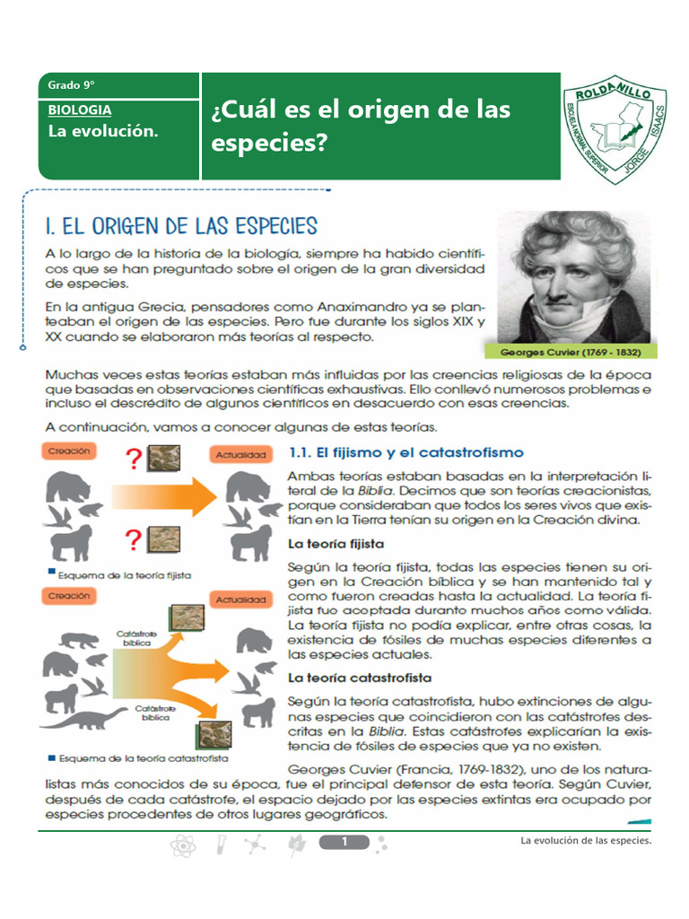 Evolución de las Especies en Biología | PDF