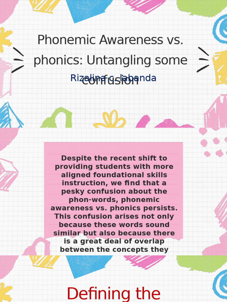 Phonemic Awareness VS Phonics | PDF | Phonics | Phoneme