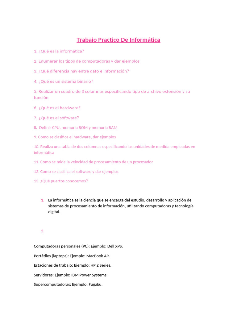 TP Informatica Allegra, Candela, More 1ero Eco | PDF | Hardware de la computadora ...