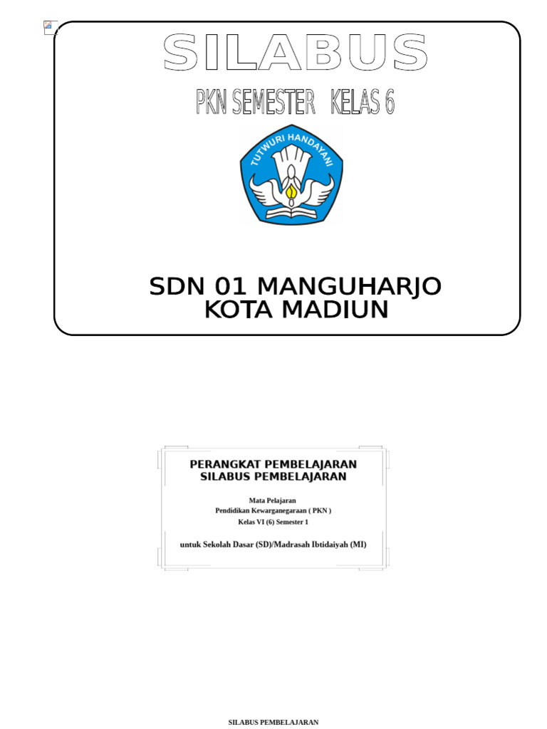 Silabus PKN Kelas 6 Kurikulum Merdeka | PDF