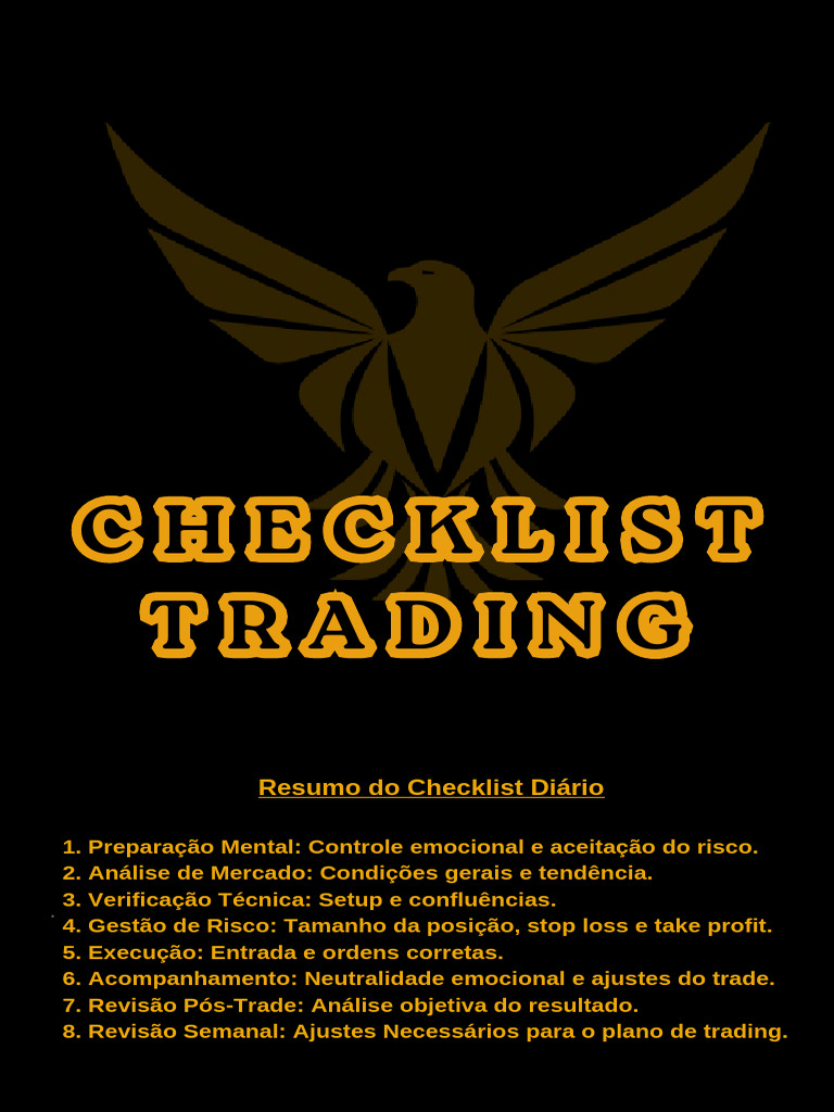 Trader Checklist Diário | PDF | Avaliação de risco | Emoções