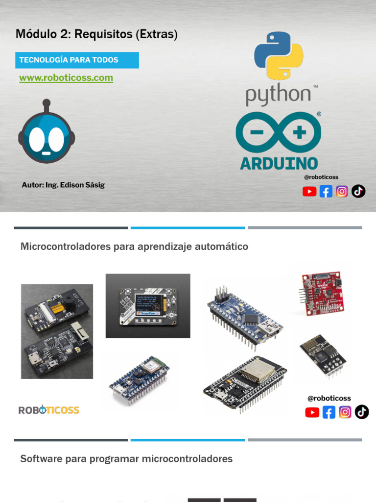 Módulo+2 +requisitos+ (Extras) | PDF | Arduino | Entorno de desarrollo integrado