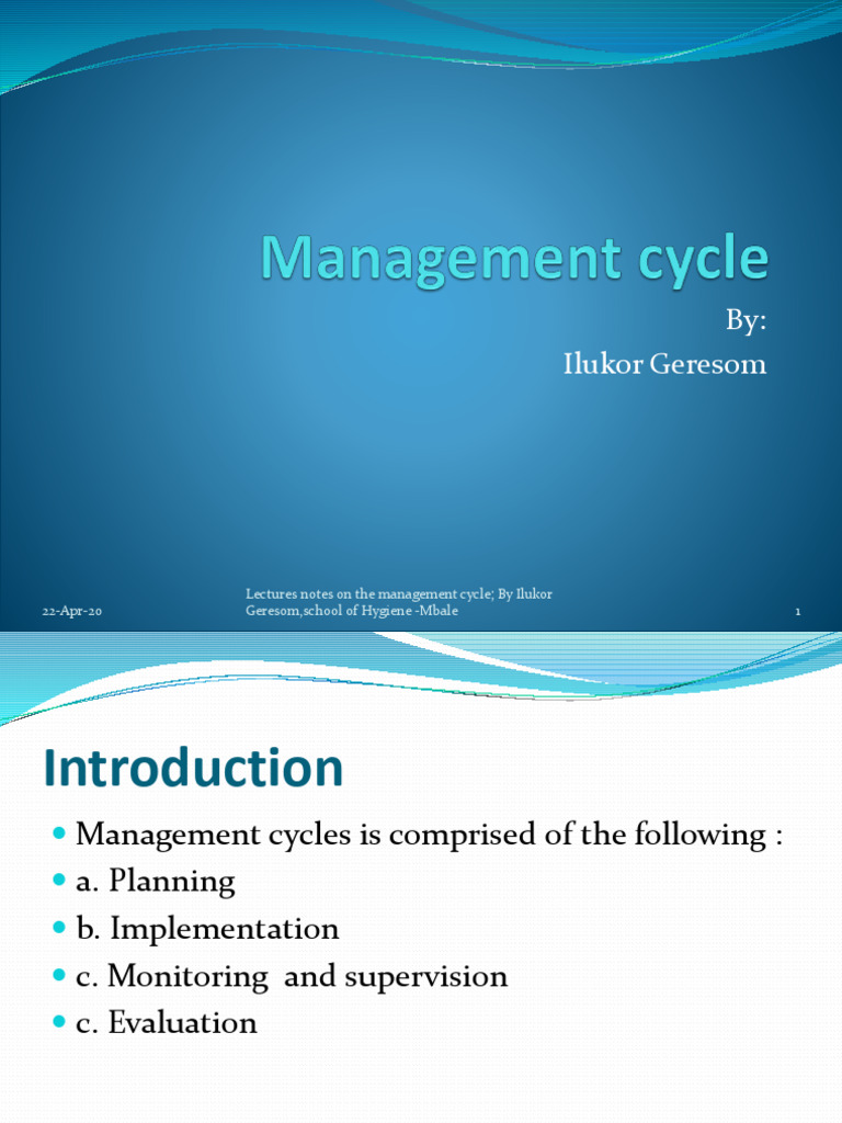 Management cycle | PDF | Evaluation | Economies