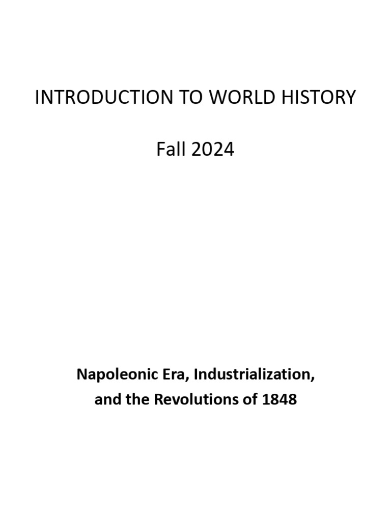 Introduction To World History Presentation | PDF | Industrial Revolution