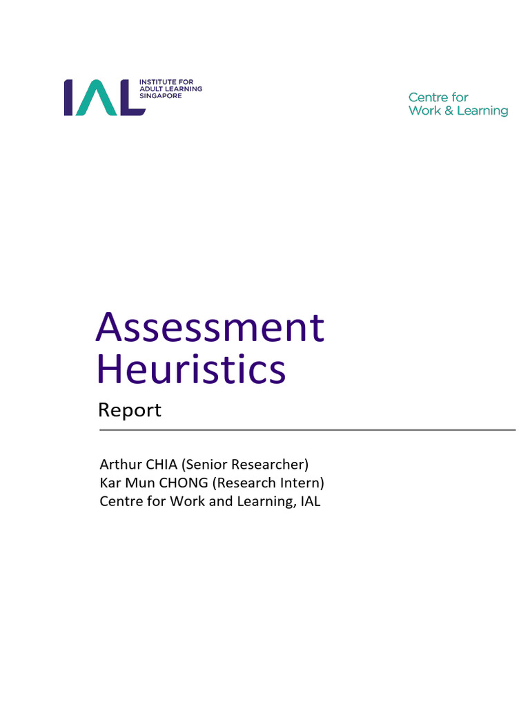 Assessment Heuristics 1 | PDF | Educational Assessment | Learning