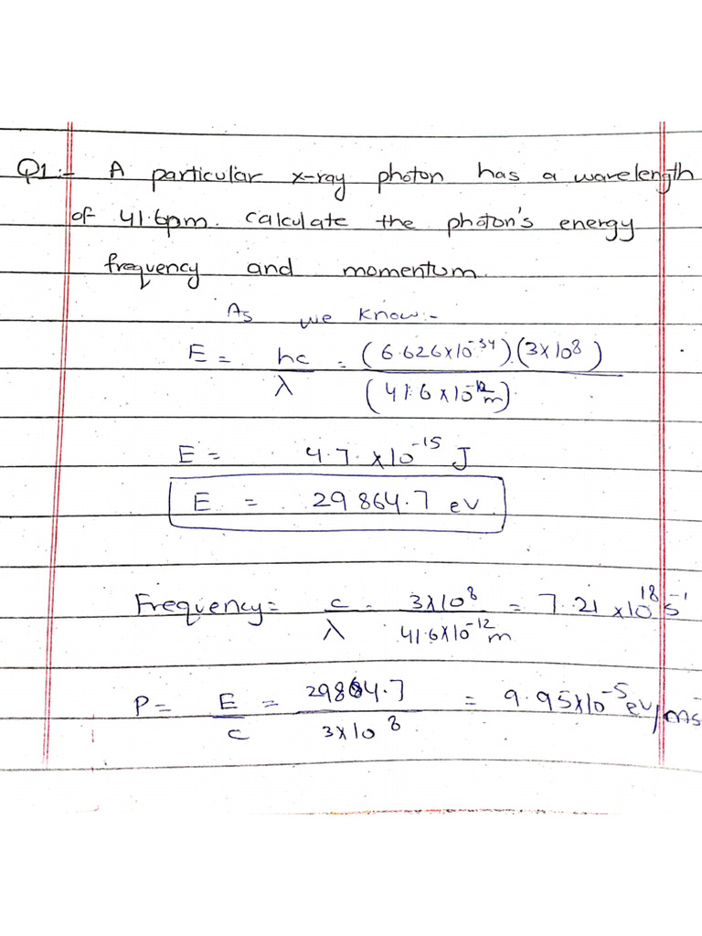 Quantum Physics Assignment 3 | PDF
