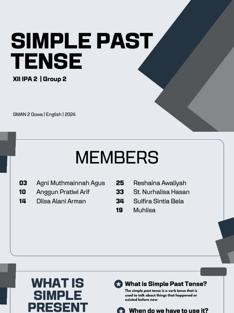 English Group 2 (Simple Past Tense) - 20241011 - 091406 - 0000 | PDF