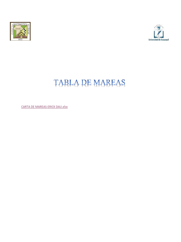 Tabla de Mareas | PDF | Derecho | Ciencia y matemáticas