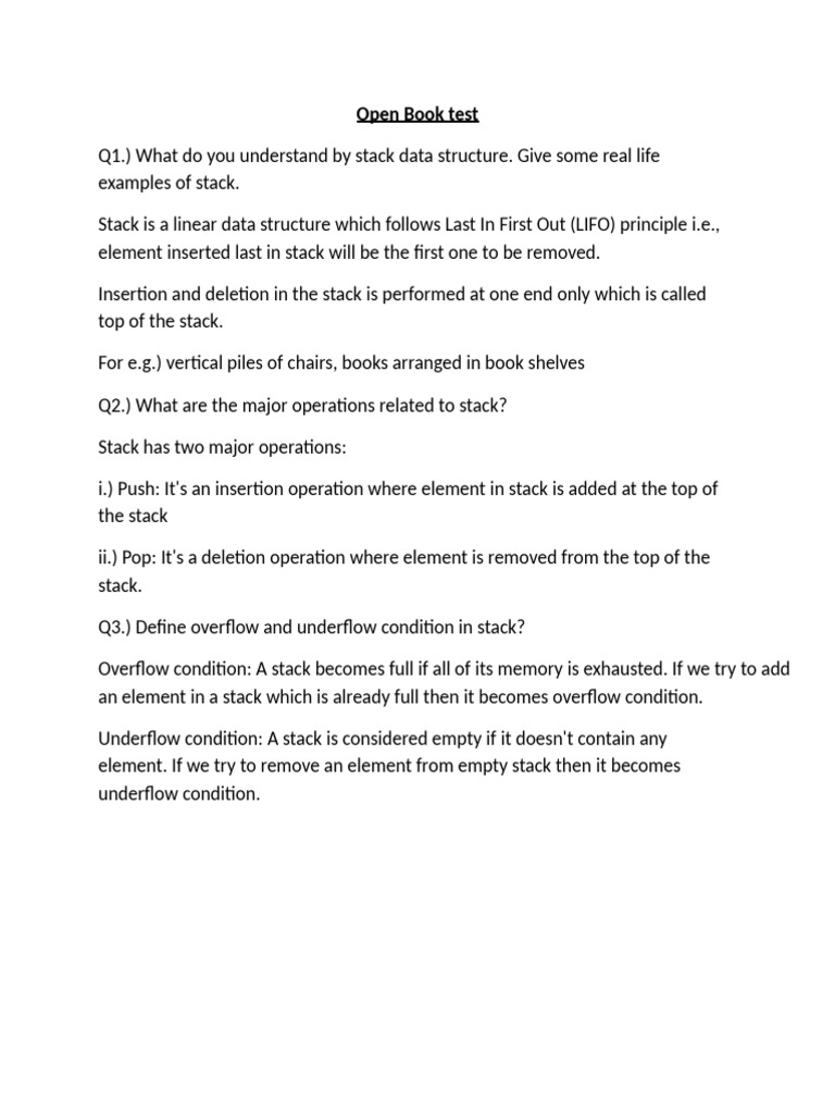 Understanding Stack Data Structure Basics | PDF