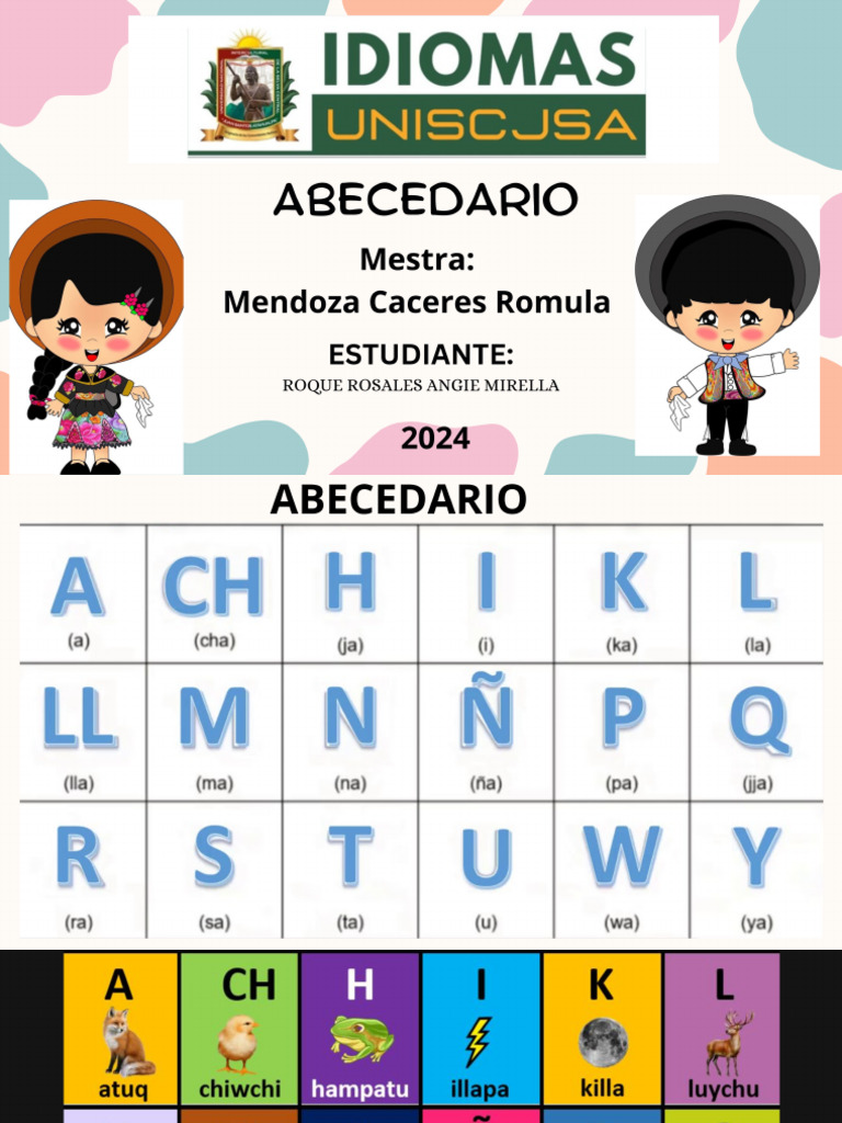Abecedario Idiomas Angie Roque Rosales Angie | PDF
