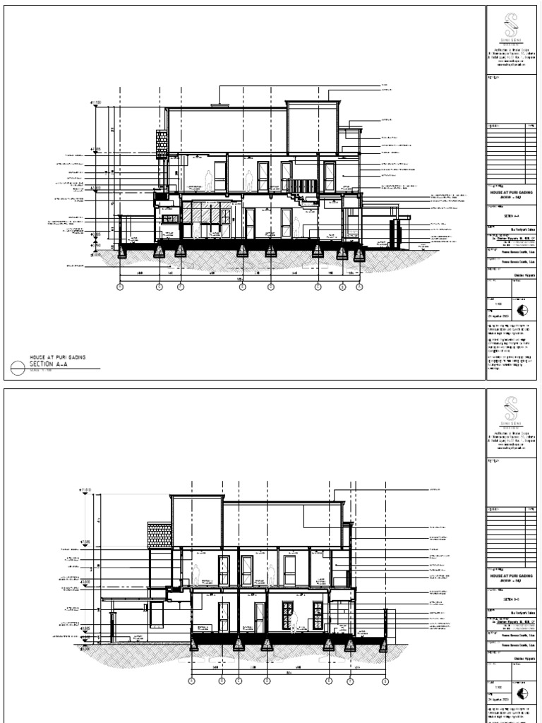 A4 - 101 - Section A & B - House at Puri Gading | PDF