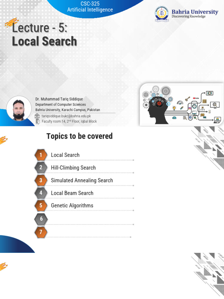 CSC 325 AI Lecture05 Local Search Fall2024 29092024 101846am | PDF | Genetic Algorithm ...