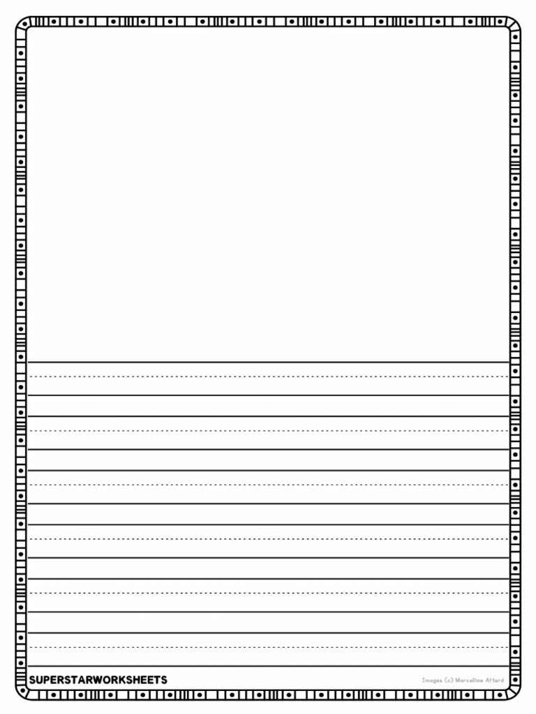Kindergarten Writing Paper Vertical Draw | PDF