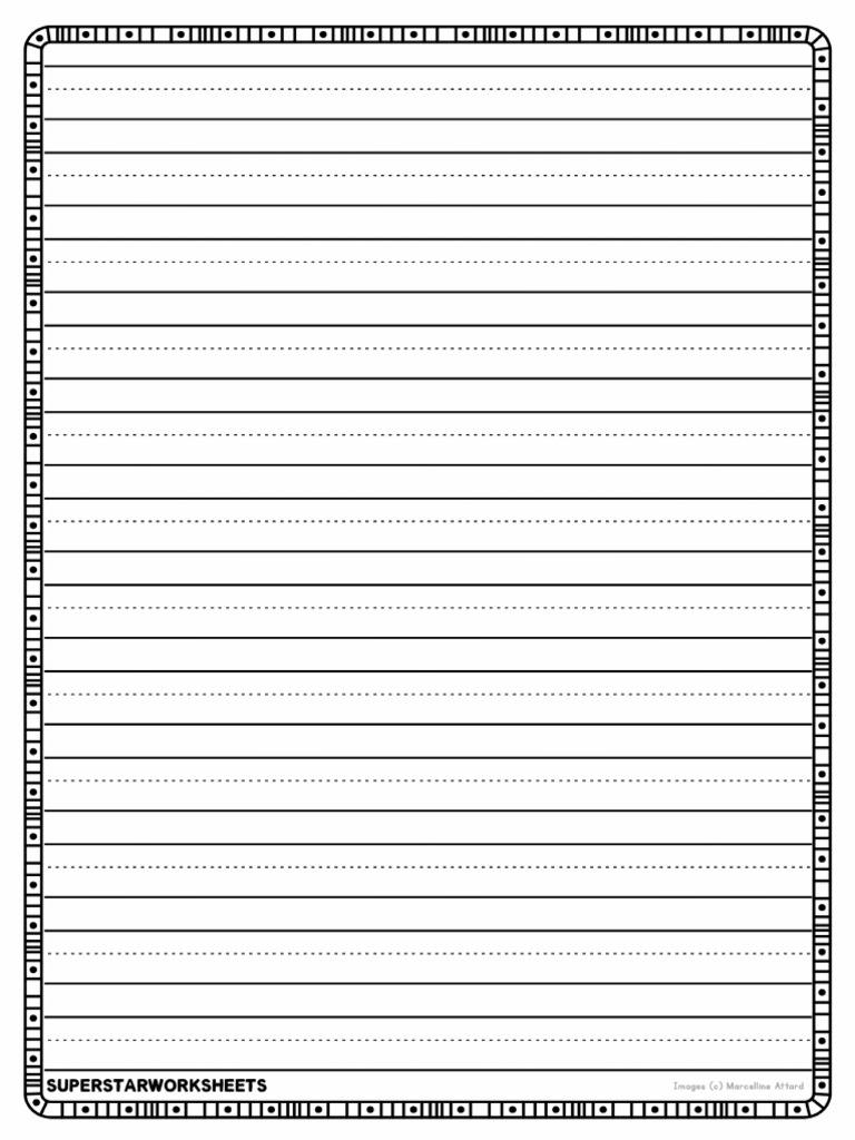 Kindergarten Writing Paper Vertical | PDF