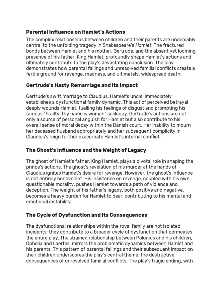 Hamlet Essay Answer NSC Nov 2022 | PDF | Hamlet