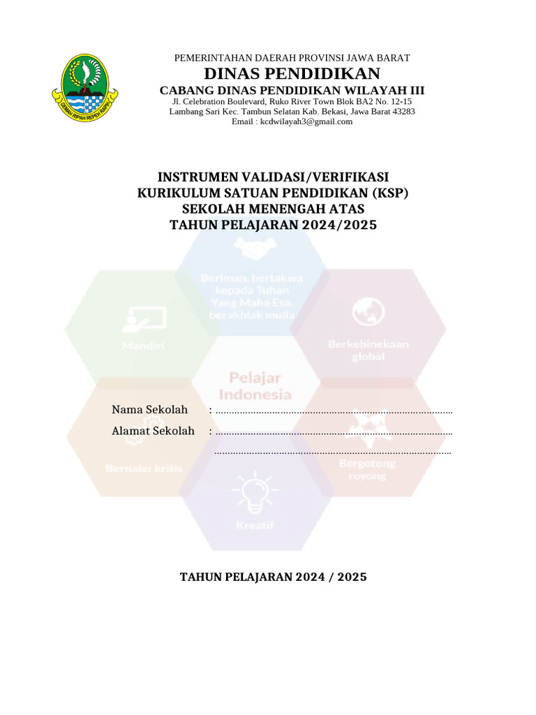 Instrumen Validasi KSP Sma 2024 | PDF | Karier & Perkembangan