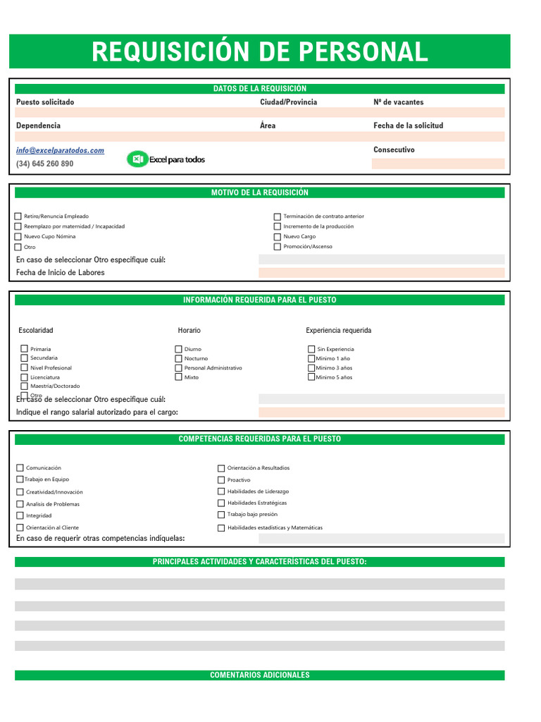 Requisición de Personal Nº | PDF