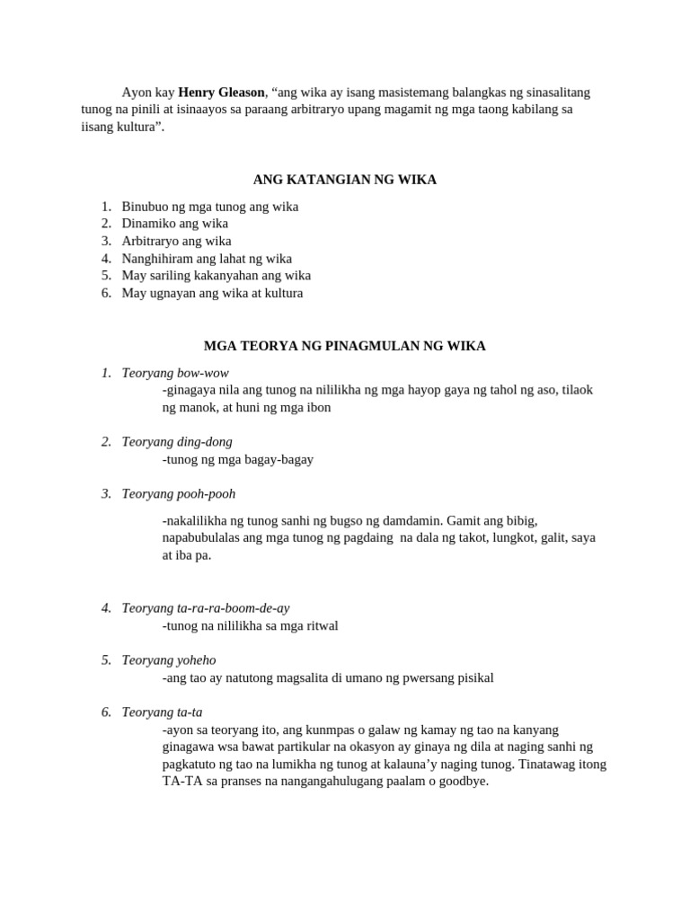 Ayon Kay Henry Gleason | PDF