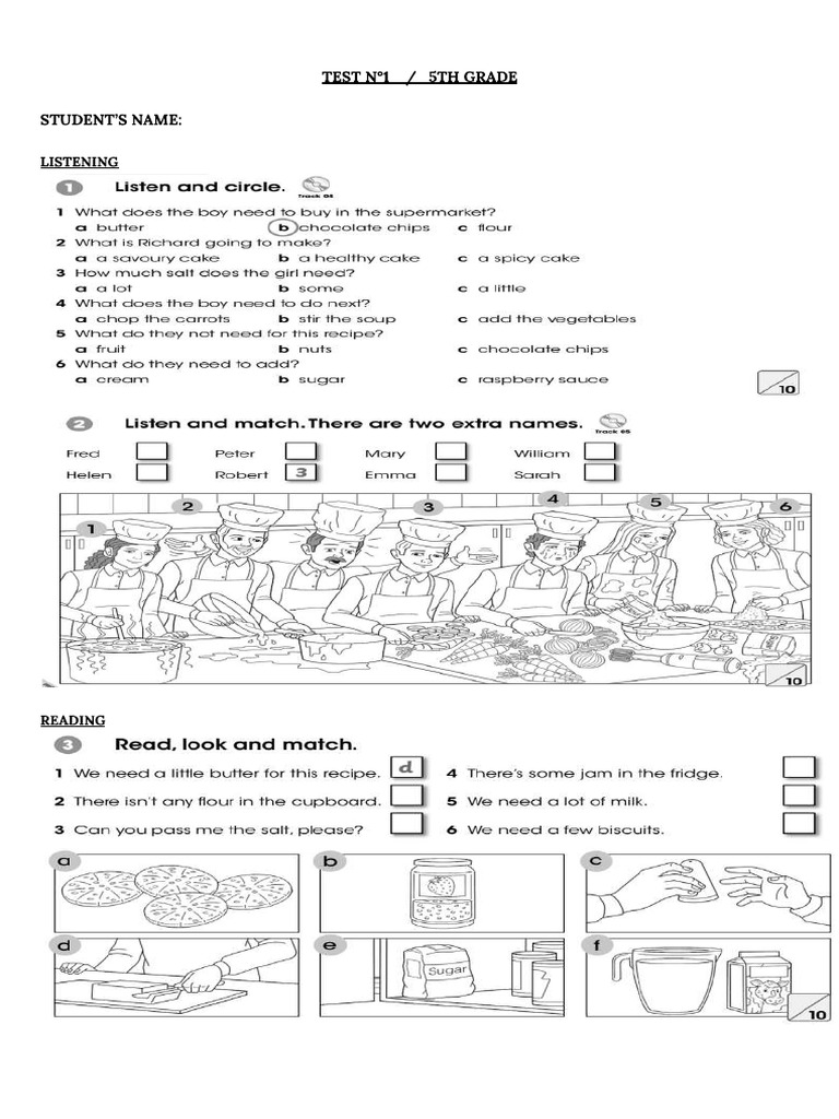 5TH Grade Unit 1 Test | PDF