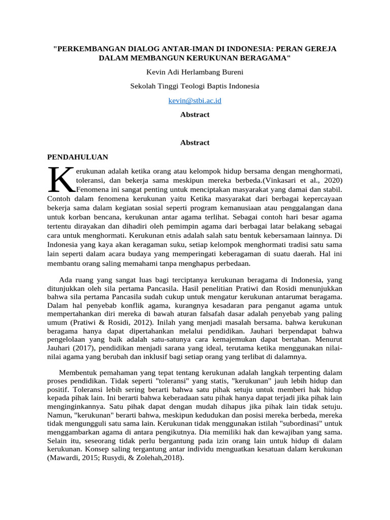 Perkembangan Dialog Antar | PDF | Filsafat