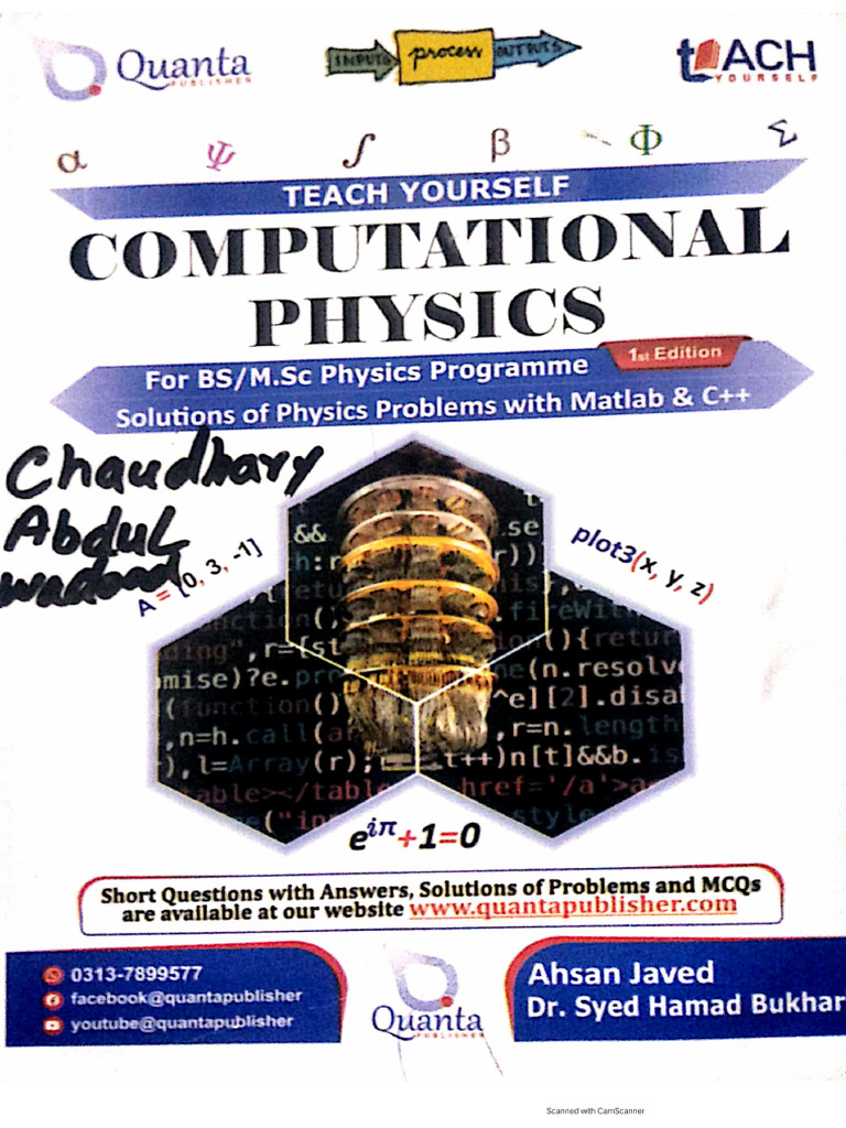 Computational Physics (Quanta) | PDF