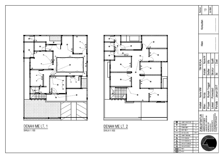 13..denah Me LT 1 Dan LT 2 | PDF