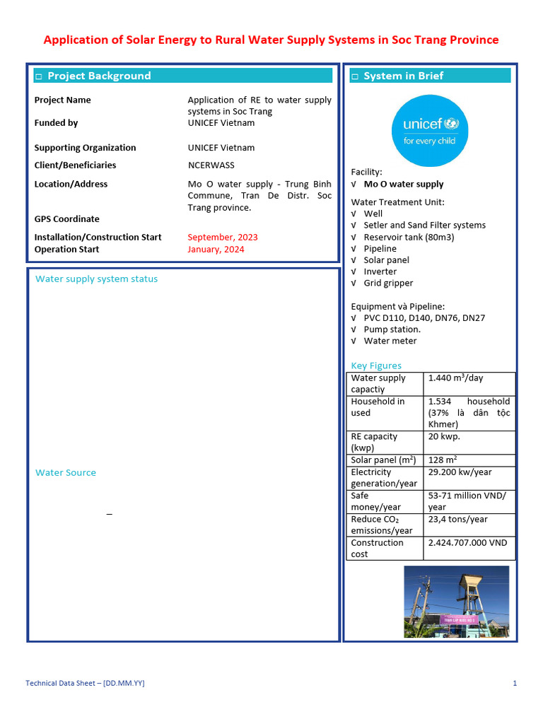 Application of Solar Energy To Rural Water Supply Systems | PDF | Water ...