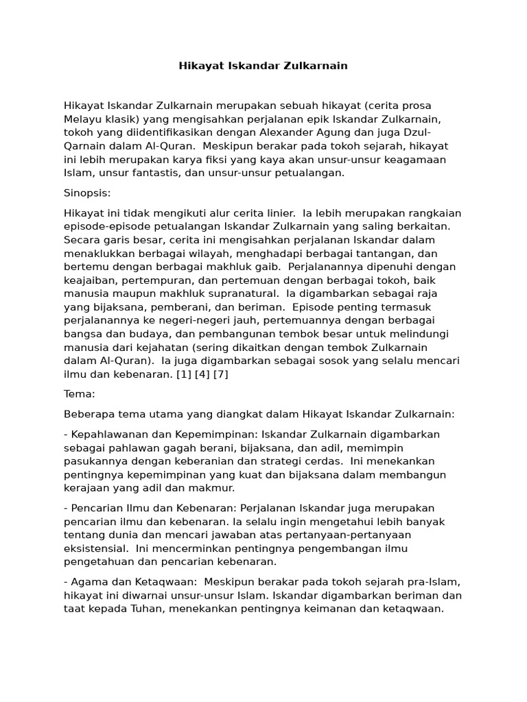 Bhs Indonesia Hikayat Perbaikan | PDF | Sejarah