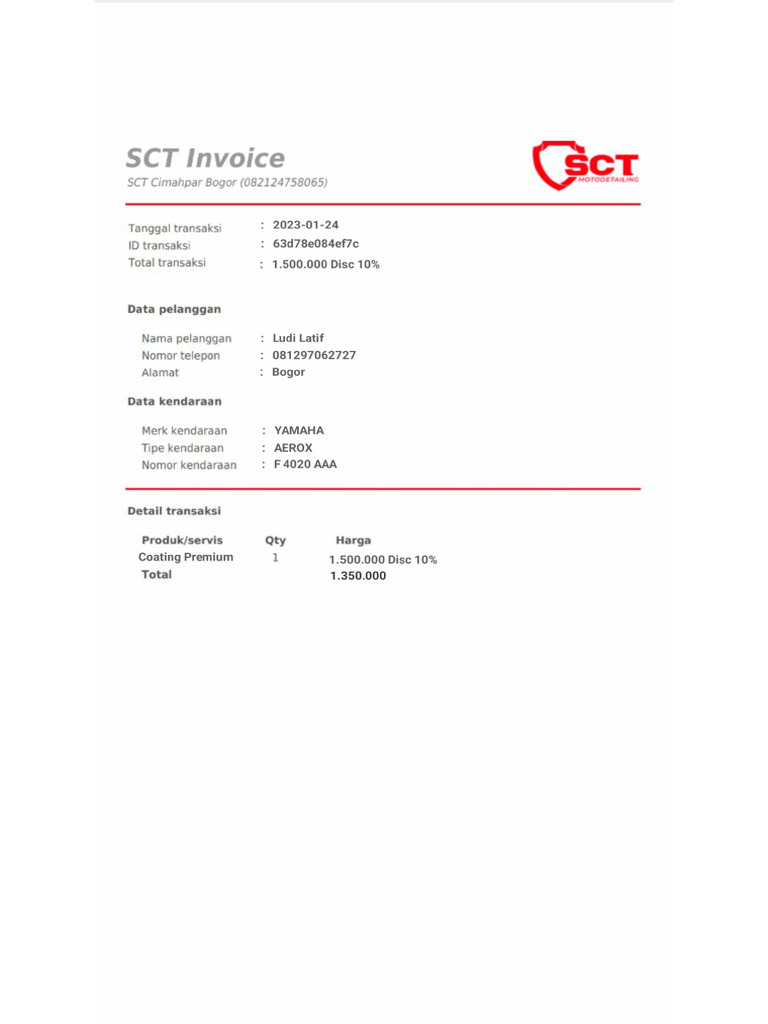 Invoice Pak Haji | PDF