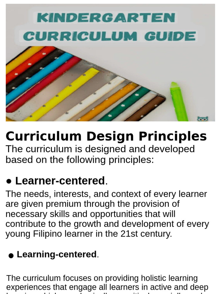 Kindergarten Curriculum Guide | PDF | Curriculum | Learning