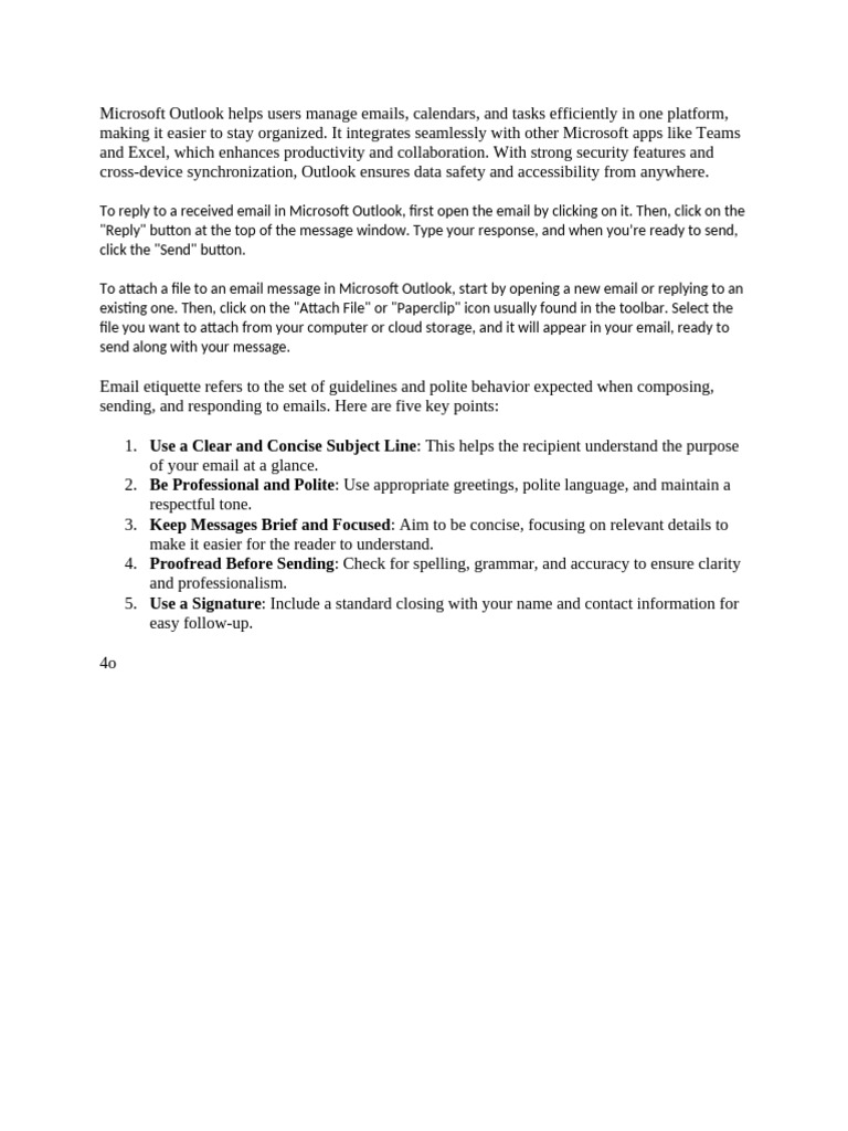 Mastering Microsoft Outlook: Email Tips | PDF