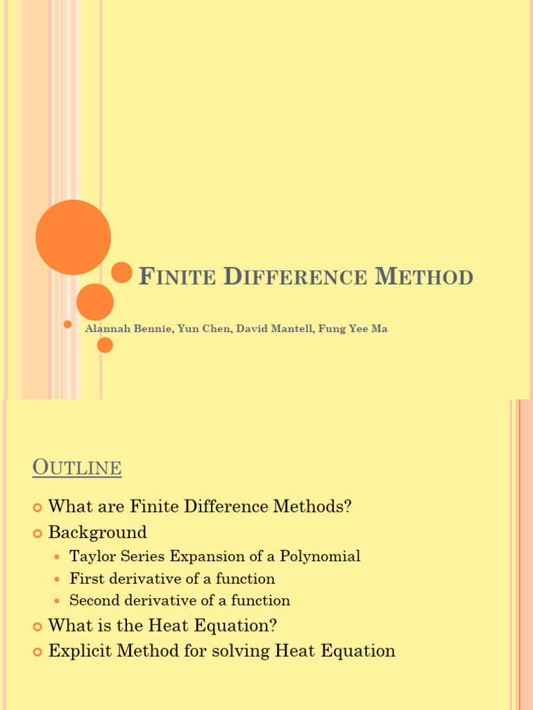 Finite Difference Method | PDF | Finite Difference | Derivative Finite Difference Method | PDF | Finite Difference | Derivative