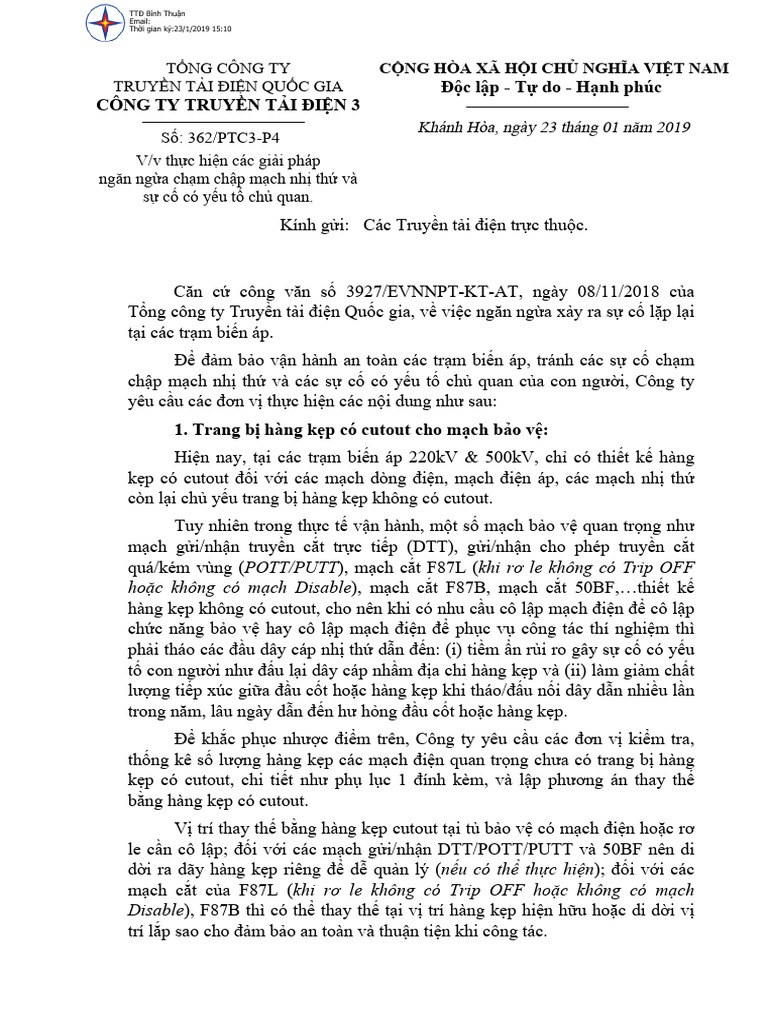 362 QD KT Giai Phap Ngan Ngua Cham Chap Mach Nhi Thu Va Su Co Co Yeu To Chu Quan-Final | PDF