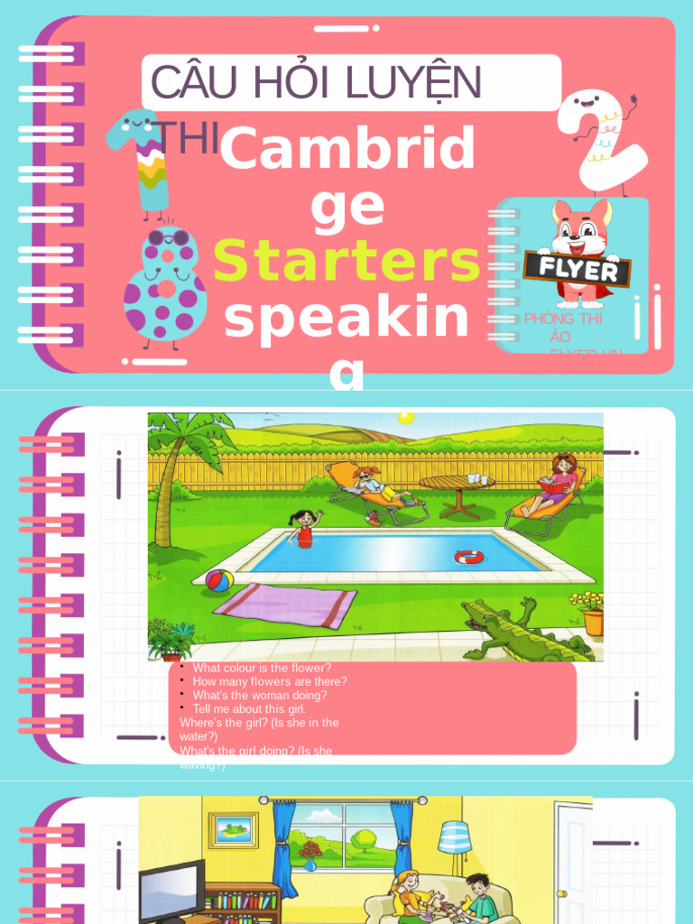 Cambridge Starters Speaking Practice Questions | PDF