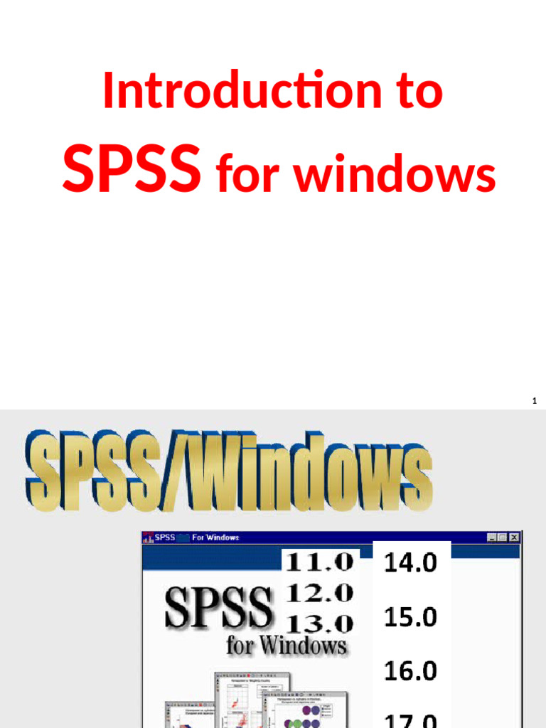 1 - 1 Introduction To SPSS | PDF | Spss | Software
