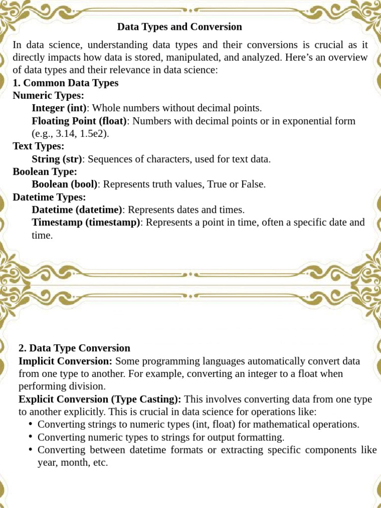 Data Types and Conversion | PDF | Data Type | Boolean Data Type