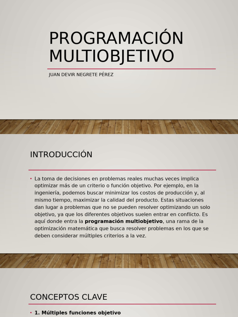 Optimización Multiobjetivo: Claves y Métodos | PDF | Eficiencia de Pareto | Optimización Matemática