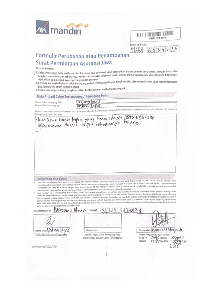 Pps Unding Klarifikasi Nomor TLP | PDF