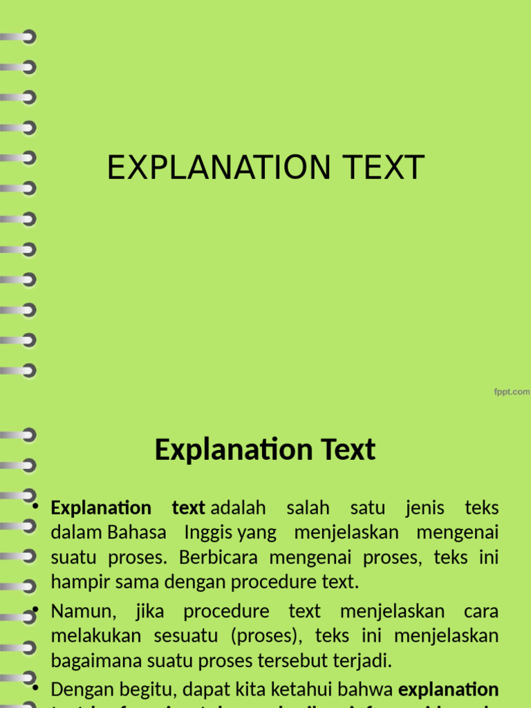 Explanation Text | PDF | Seni & Disiplin Bahasa