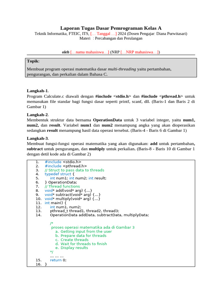 Pemrograman Multi-threading C | PDF