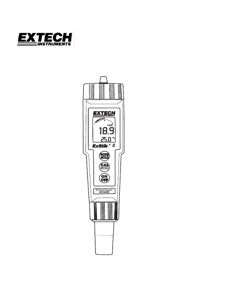 Extech Do600 Manual | PDF | Electrode | Cathode