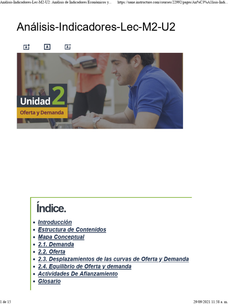 Análisis-Indicadores-Lec-M2-U2 Análisis de Indicadores Económicos y Financieros en La ...