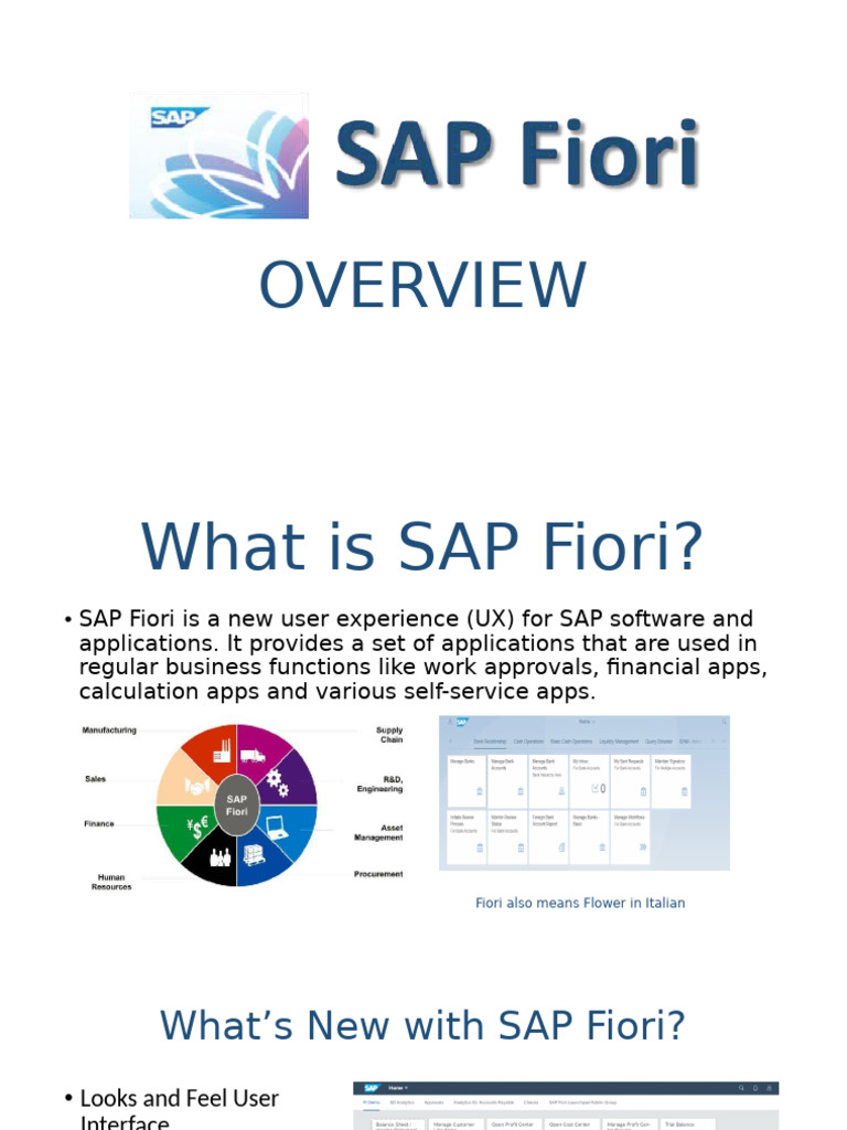 Sap Fiori Overview | PDF | Computers