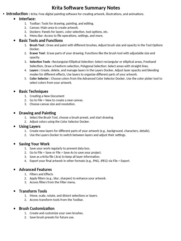 Krita: Digital Art Software Guide | PDF | Software | Computing