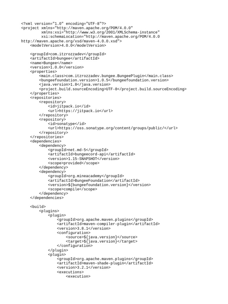 BungeeFoundation Pom - XML File | PDF